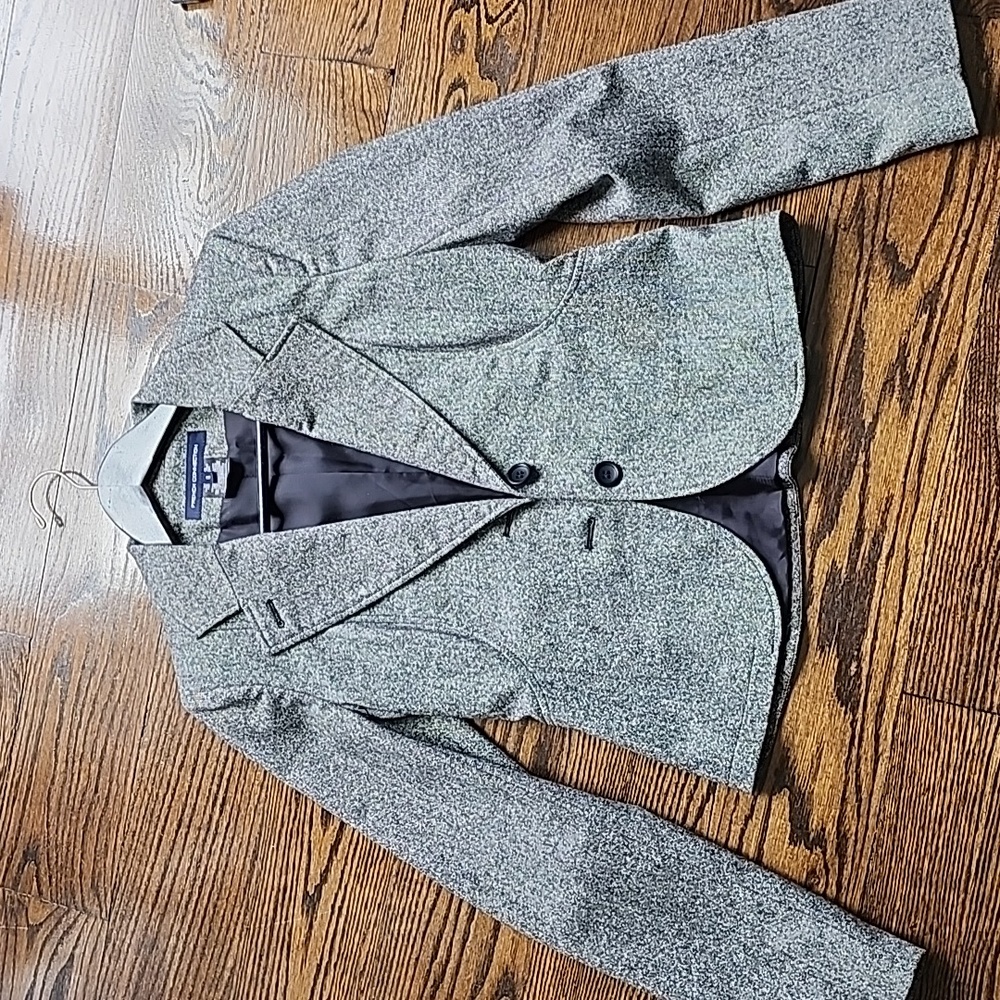French Connection Wool Tweed Blazer - Gem